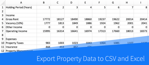 New Feature: Export Property Data to CSV and Excel | DealCheck Blog
